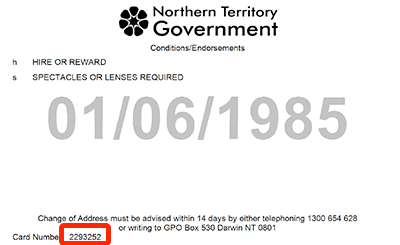 Driver licence: Finding your licence and card number